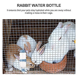 VILLCASE 473ml Rabbit Water Bottle, No Drip Hanging Drinking Dispenser Automatic Drinking Fountain for Small Animals Mice Gerbil Rat Chinchillas Guinea Pig Squirrel