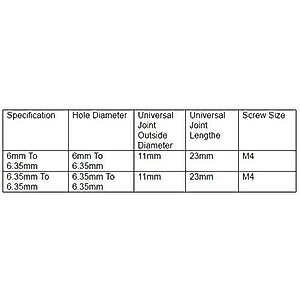 Hobbypower 2 Pcs Universal Joint Coupling Steering Connector Adapter 6mm to 6.35mm 1/4" for Remote App Controlled Vehicles