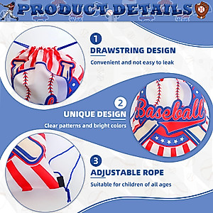 72Pcs Baseball Party Favors, Baseball Birthday Party Favors Includes Baseball Bag Mini Baseball Wristband Keychain Slap bracelet for Kids Baseball Birthday Party Supplies