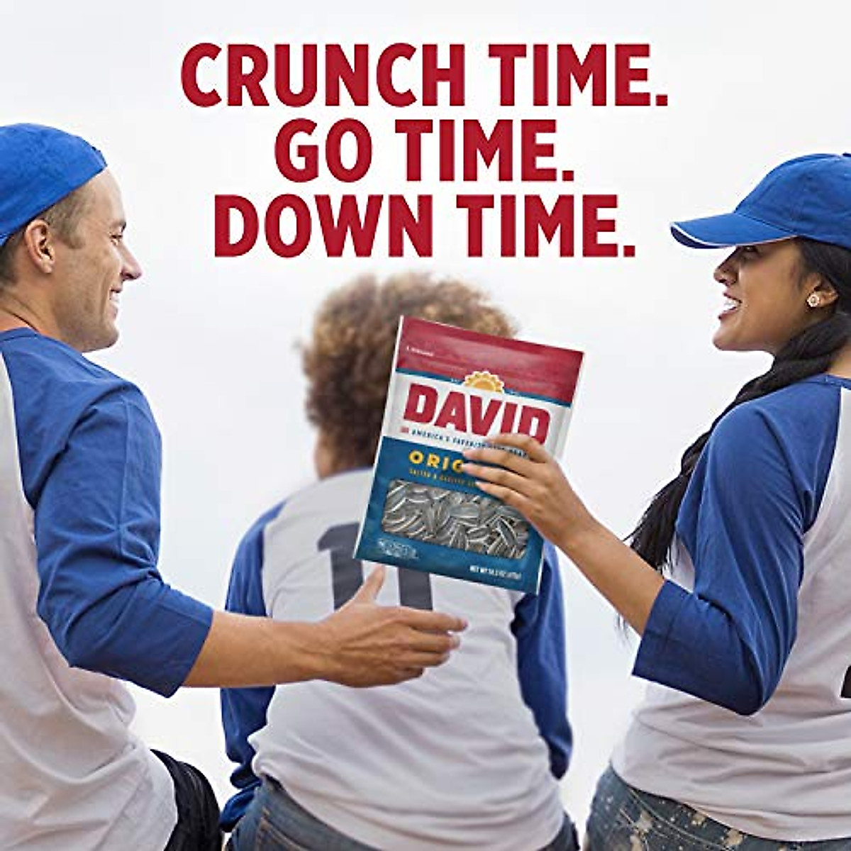 DAVID Roasted and Salted Original Sunflower Seeds, Keto Friendly, 14.5 oz