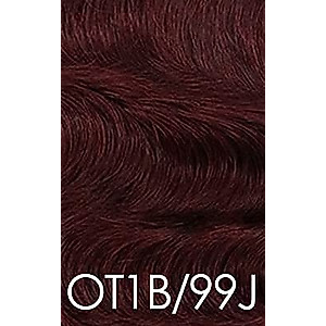 INSTANT FAB Finger Wave Human Hair Wigs for Black Women Short Curly Remi Human Hair Wig Pixie Cut Wigs Nuna Wigs Non Lace Front Wigs (OT1B/99J)