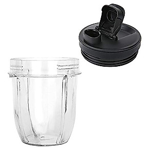 2 Replacement 350ML(12oz) Cup Mug Cups With Spout Lids, Compatible with Ninja Foodi Blender & Processor CO351B, SS100, SS101, SS101C, SS101TGT, SS300, SS300C, SS351, SS351C, SS351TGT，SS400, SS401
