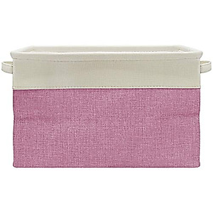 Sorbus Fabric Storage Cubes 15 Inch - Big Sturdy Collapsible Storage Bins with Dual Handles - Foldable Baskets for Organizing -Decorative Storage Baskets for Shelves | Home & Office Use -3 Pack| Pink