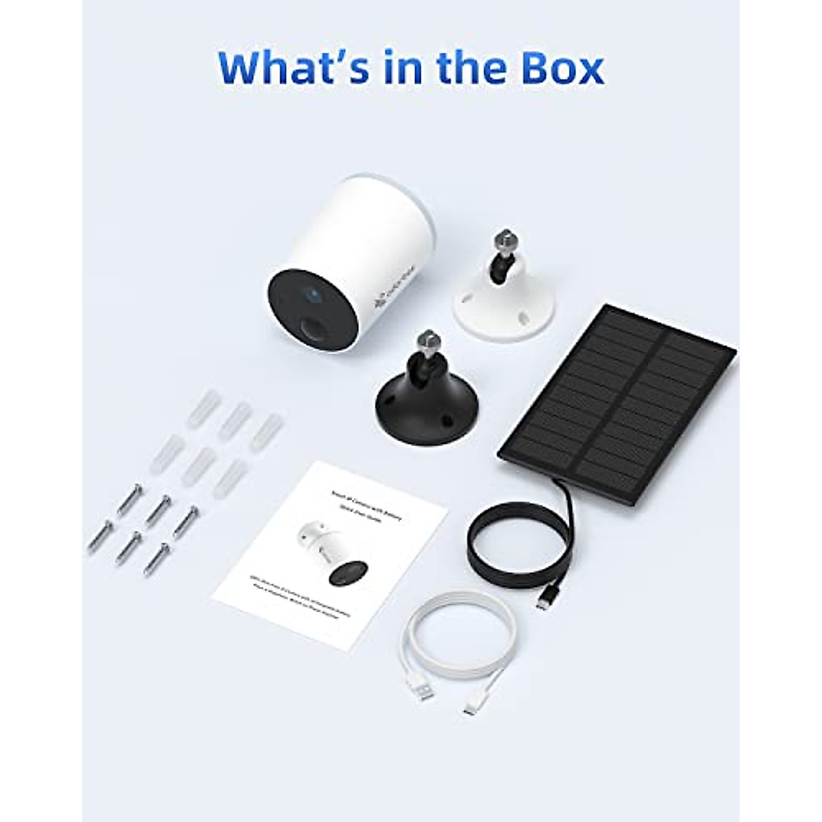 Security Cameras Wireless Outdoor with Solar Panel: 1080p WiFi Camera Rechargeable Battery Powered Night Vision for Home Outside Video Surveillance System Works with Adorcam App