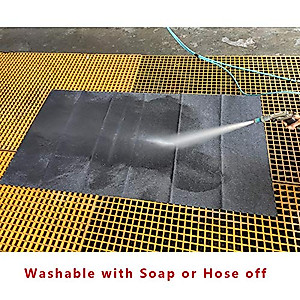 Under The Grill Protective Deck and Patio Mat, 36 x 48 inches, Use This Absorbent Grill Pad Floor Mat for Your BBQ Grilling Gear Gas Electric Grill Without Grease Splatter and Other Messes