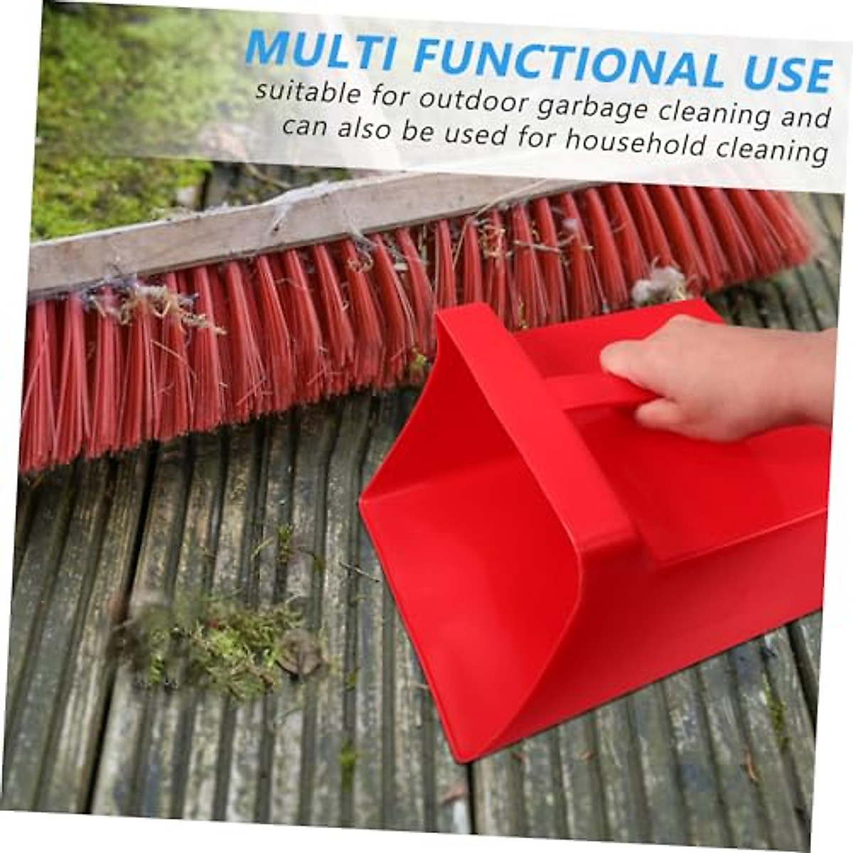 Anneome Garbage Cleaning Dustpan Garden Dustpans Industrial Dustpan Upright Pans Trash Cleaning Shovels Indoor Dustpans Kitchen Dustpans Small Dust Pan Lobby Dustpan Red Plastic