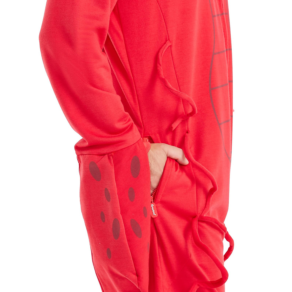 Tipsy Elves' Men's Lobster Costume - Red Sea Crustacean Halloween Jumpsuit Size Large