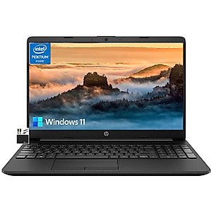 HP 2023 Newest Pavilion 15.6'' HD Laptop,Quad Core Intel Pentium N5030 (Upto 3.1GHz),8GB RAM,512GB SSD,Intel UHD Graphics,WiFi,HD Webcam,HDMI,RJ-45,10+ Hour Battery,Win 11+MarxsolCables Black