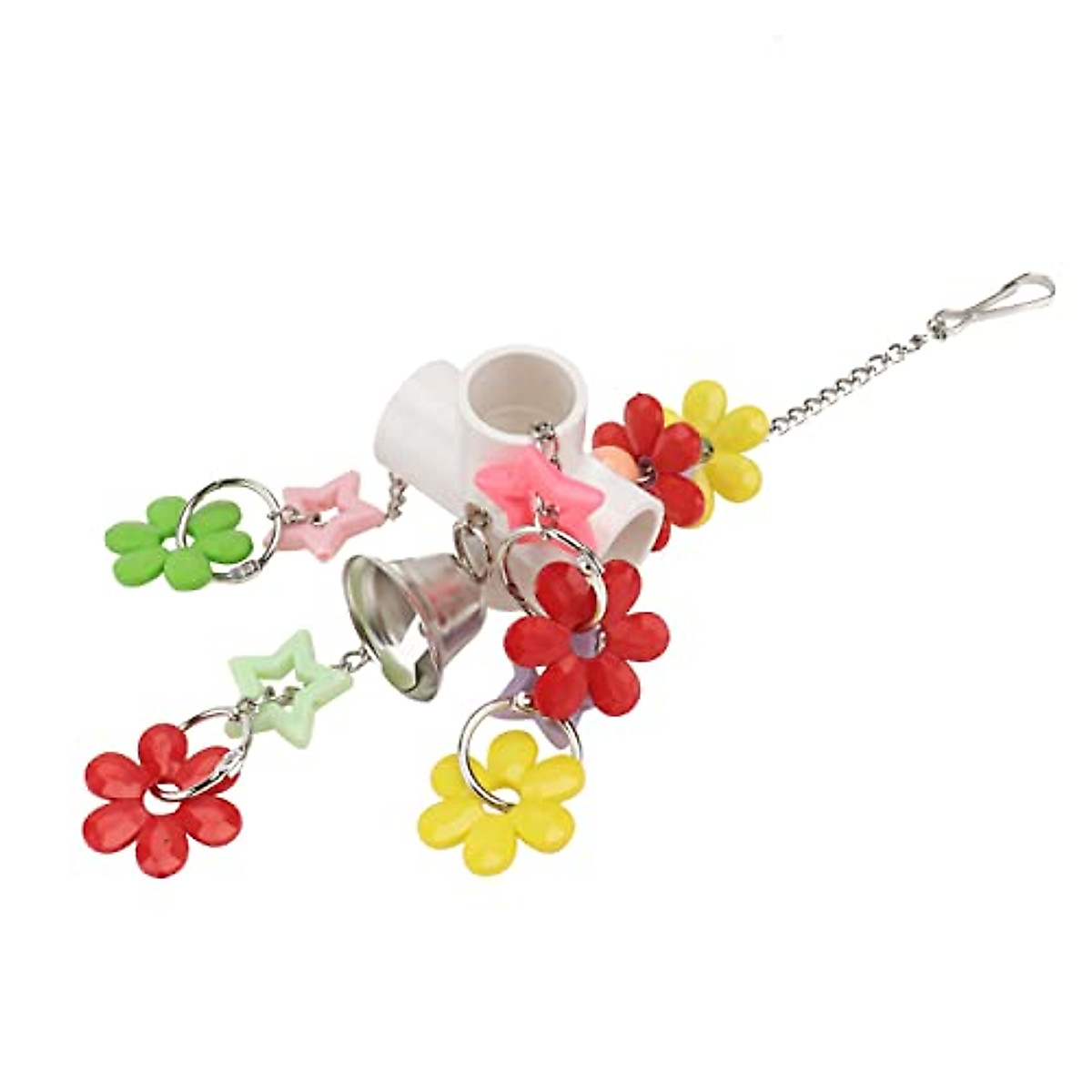BCOATH 2pcs Parrots Birds and Chewing Conures Pet Cockatiels Flower Grinding Macaws Parakeets Pendant Biting Teeth Cage Resistant Cockatiel Small Tearing Chew Bird Bell Toys Hanging for