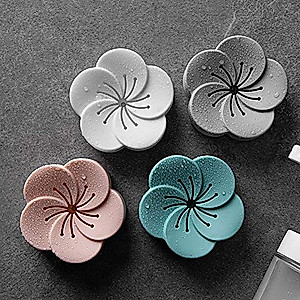 AKOAK 2 Pcs Flower Aromatherapy Box Wardrobe Deodorant Box, Home Bedroom Toilet Toilet Deodorant Aromatherapy Storage Box (Pink)