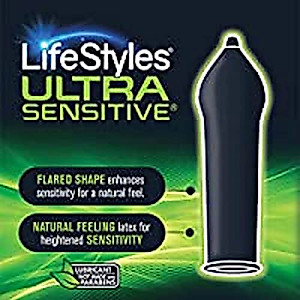 Lifestyles Rubber Ultra Sensitive Condom - 100 Condoms