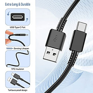 For Samsung Galaxy S10/S9/S8 Charger,2Pack Adaptive Android Charger with USB Type C Fast Charging Cable for Samsung Galaxy S8/S9/S10 Plus/S10E/ S20/S20 Plus/S21/S21 Ultra/Note 8/Note 9/Note 10/Note 20