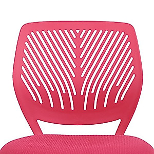 FurnitureR Writing Task Chair for Teens Boys Girls 360 Rolling Wheels Fabric Soft Pad Seat Breathable Backrest, Height Adjustable Liftup 29.5"-34.3",Rose/Pink (Pink)