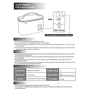 Car Baby Bottle Warmer Zcargel Portable Bottle Warmer Baby Bottle Warm Bag 6.8L High Capacity Car Bottle Warmer USB Charging Intelligent Adjustable Temperature Bottle Warmer for Baby Bottle Lunch