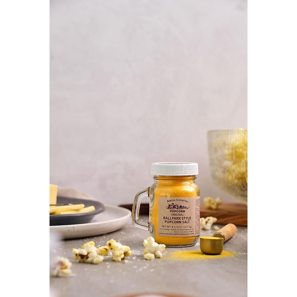 Amish Country Popcorn | Ballpark ButterSalt Popcorn Salt - 4.5 oz Jar | Old Fashioned, Non-GMO and Gluten Free (4.5 oz Jar)