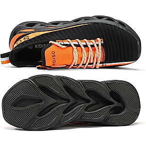 Ahico Women's Walking Shoes Running Lightweight Slip on Women Fashion Sneakers Stylish Breathable Comfortable Footwear Black 8