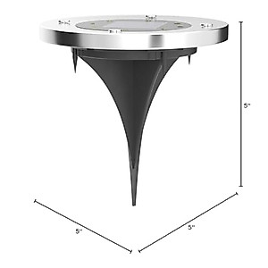 Ofheire Solar Ground Outdoor Lights, 12Pack 8 LED Solar Garden Lights, Disk Lights Waterproof Landscape Lighting for Patio Pathway Lawn Yard Deck Driveway Walkway