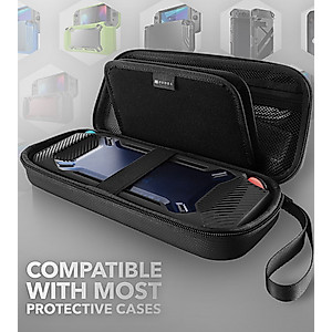 Mumba Carrying Case for Nintendo Switch OLED/Switch, Deluxe Protective Travel Carry Case Pouch for Nintendo Switch Console & Accessories (Black)