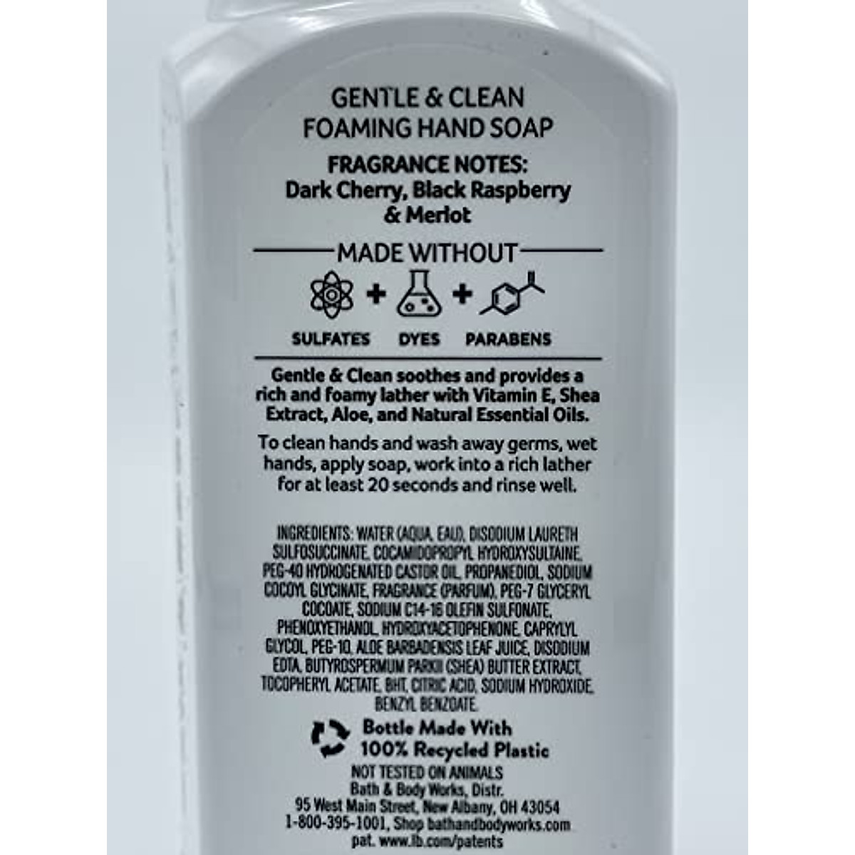 Bath and Body Works Gentle & Clean Foaming Hand Soap, 8.75 fl. oz. (Black Cherry Merlot, 2-Pack)