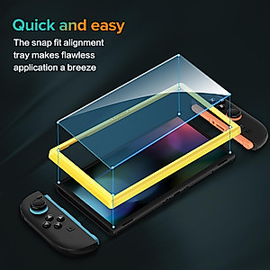 ivoler 4-Pack Screen Protector Tempered Glass for Nintendo Switch 2 [7.9 inch] 2025 with [Alignment Frame] Travel Case Friendly Accessories Transparent Clear Screen Protector for Nintendo Switch 2