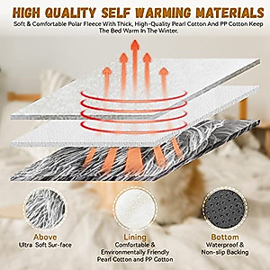 Round Soft Plush Fluffy Dog Bed - 22 Inch Small Dog Cave Bed Cat Bed, Self Warming Pet Bed, Pet Sleeping Bed for Small Dogs & Cats, Washable Pet House Cave Bed for Indoor Kitty & Puppy (Grey)