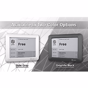 Joan 6 Black: Wireless E Ink Touch 6-Inch Display Meeting Scheduler - Smart Office Organizer, Calendar Sync