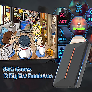 Emulator Console Game HDD 500G, Retro Game Console with 3700+ Video Games & 13 Hot Emulators, Compatible with Launchbox Hard Drive for PC with Win 8.1/10/11, Plug and Play,Sata 3 to USB 3.0,Up to 6G/s