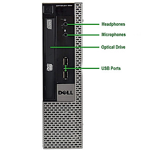 Dell OptiPlex 990 Ultra Small USFF Computer Desktop PC (Intel Core i5 Processor, 8GB Ram, 500GB Hard Drive, Wireless Keyboard & Mouse, WiFi & Bluetooth, New 1080p Webcam, Win 10 (Renewed)