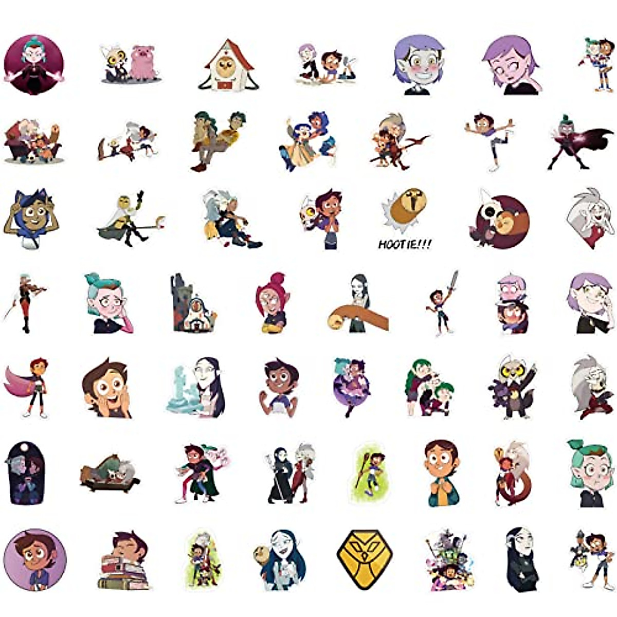 100Pcs The Owl House Stickers for Kids, The Owl House Cartoon Sticker Gifts for Teen, Waterproof Vinyl Decal for Water Bottle Laptop Phone Computer