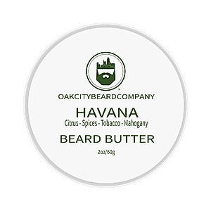 Oak City Beard Company - Havana - 2 Ounce - Beard Butter - Citrus - Spices - Tobacco - Beard Conditioner