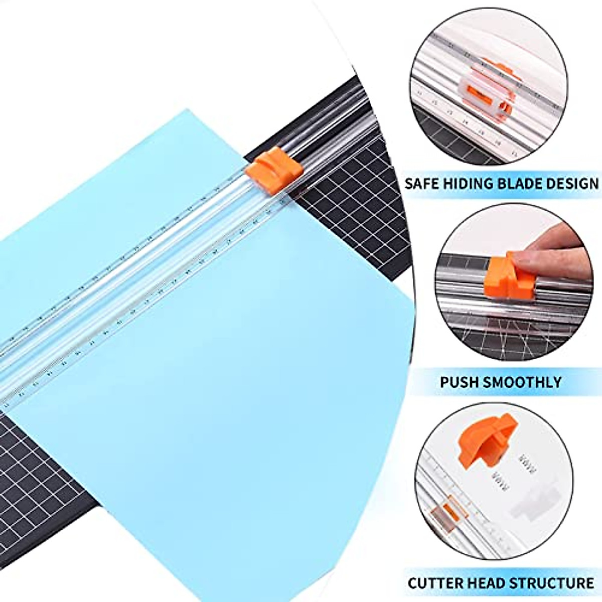 ZEQUAN A3 Paper Cutter Portable Trimmer - 18 inch Paper Trimmer for Scrapbooking, Max. Cutting Length 16.5 inch Craft Paper Cutter Guillotine 10 Sheet Copy Paper Capacity