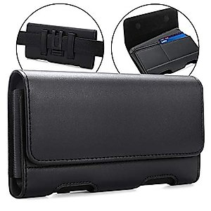 BECPLT Google Pixel 7 7 Pro 6 Pro Pixel 6 Pixel 5a 5G 4a 5G Case, Google Pixel 4 XL 3 XL Holster Case, Leather Holster Belt Clip Case with Card Holder for Google Pixel 3a XL Pixel 2 XL Pixel XL Black