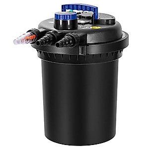 VIVOHOME Bio Pressure Pond Filter with 13W Light, 2630 GPH Suitable for Koi Ponds up to 1300 Gallons or Ornamental Ponds up to 2600 Gallons