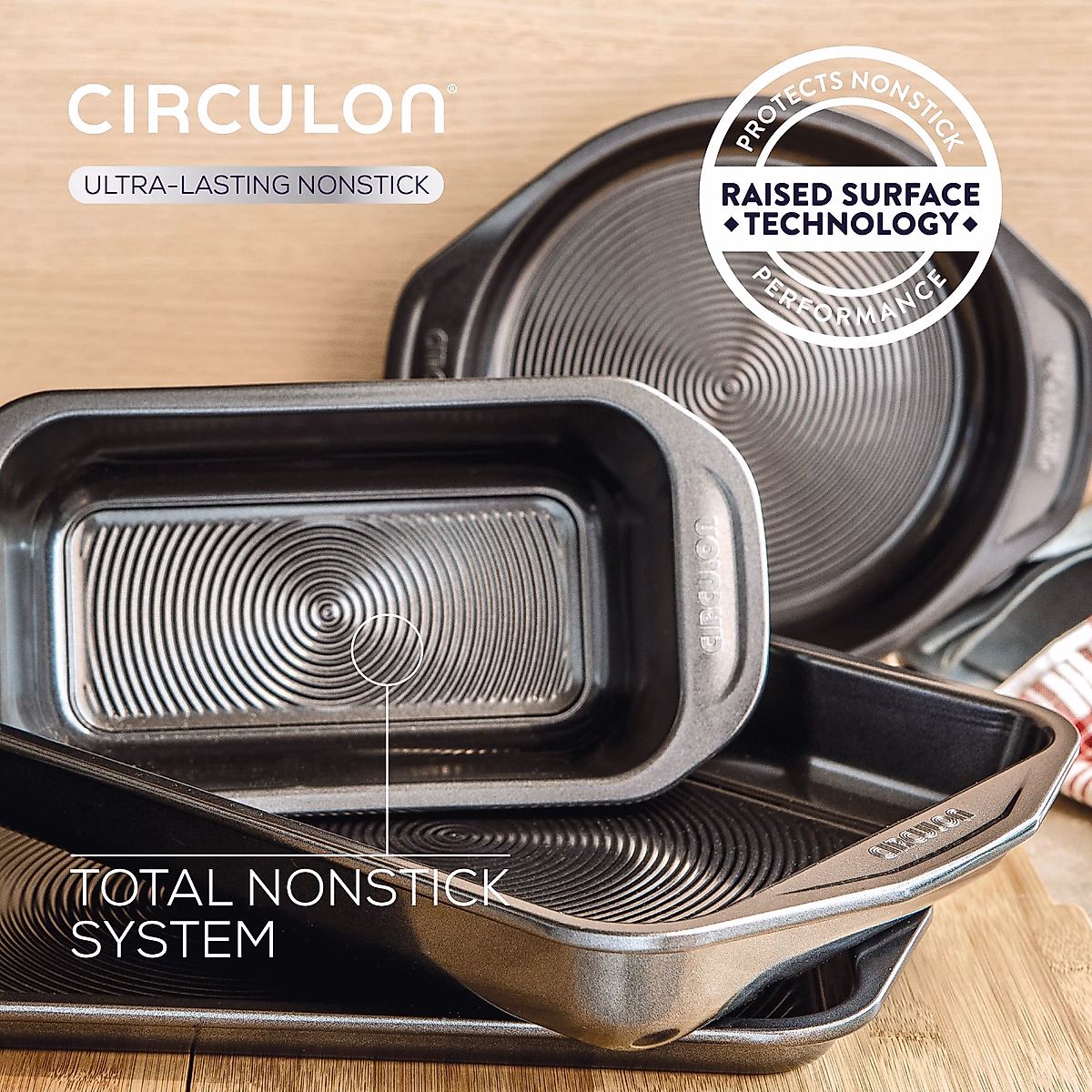 Circulon Ultimum Mini Oven Tray Non Stick - 17.3 x 14.4cm Baking Tray with Large Handle, Durable Carbon Steel, Freezer & Dishwasher Safe Bakeware, Black