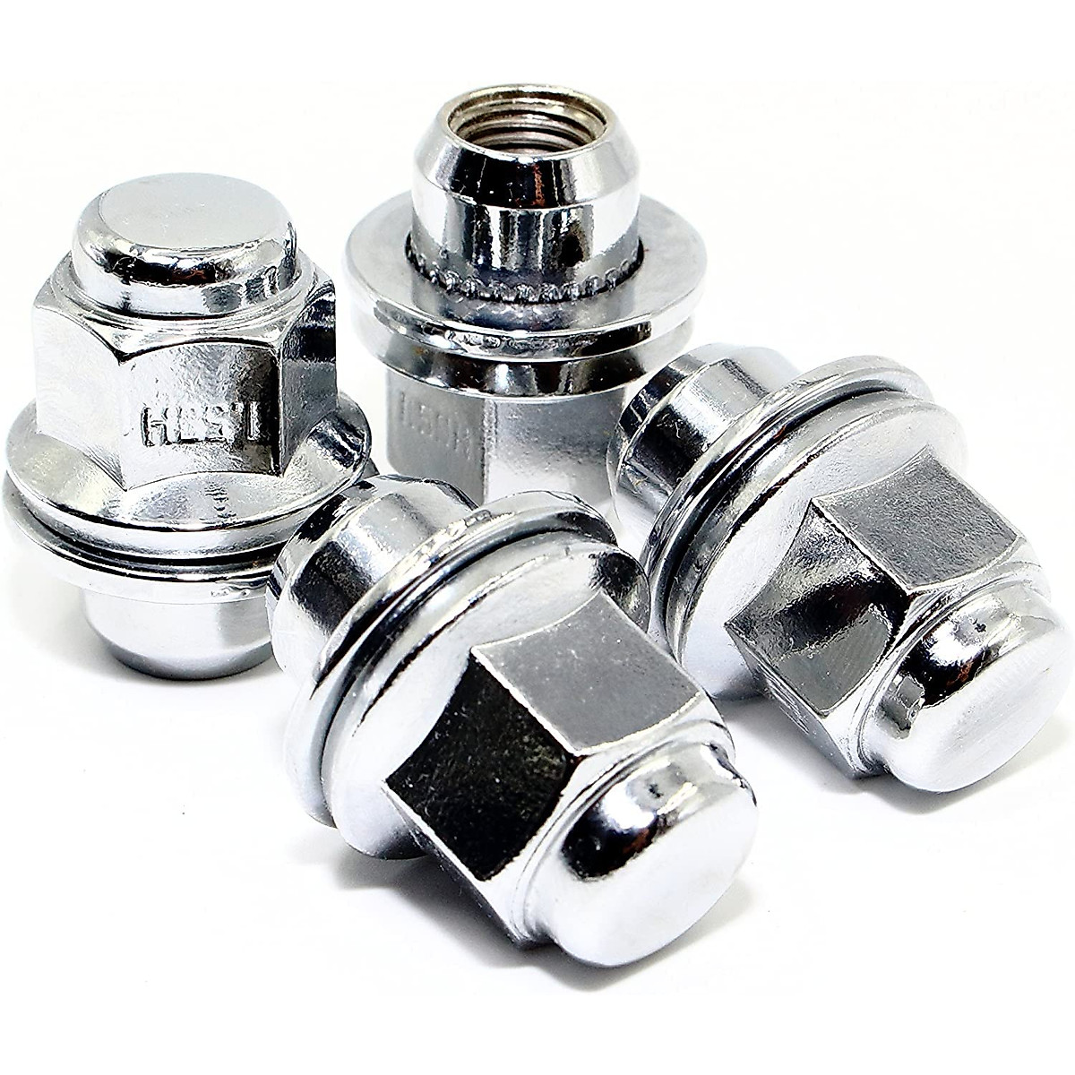 Set of 4 12x1.5 Veritek Mag OEM Factory Washer Style Chrome Lug Nuts for Toyota Tacoma 4 Runner SR5 Pre-Runner TRD Off-Road Limited Factory Stock Replacement