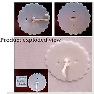 MOU Ceiling Mosquito Net Hooks Super Glue Dome Mosquito Net Hooks Ceiling Hooks Bed Canopy Hooks for Home, Easy to Install and Use Bedding Accessories Nail-Free Hook (2set)