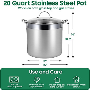 HOMKULA Water Bath Canning Pot with Rack and Lid, Steam Canner with Canning Supplies Starter Kit, 9 Pieces, Stainless Steel, Green (Induction/Glass Top Stove Compatible)