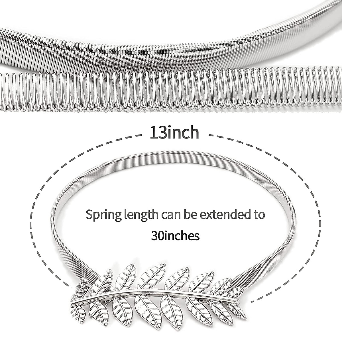 4Pack Aluminum Alloy Spring Design Curtain Tiebacks - Leaf Carving Design Curtain Ties for Drapes - Modern Style Holdbacks (Silver Leaf)