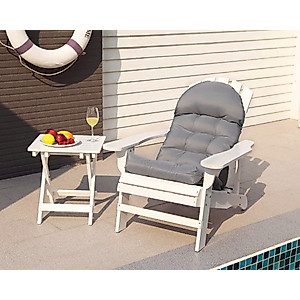 COSNUOSA 2 Pcs Rocking Chair Cushion High Back Adirondack Chair Cushion Waterproof Patio Cushions for Outdoor Furniture Light Gray