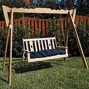 Indoor/Outdoor Bench Cushion Cotton Garden Furniture Loveseat Cushion, 51.2"x19.7" Patio Wicker Seat Cushions for Lounger Garden Furniture Patio Lounger Bench (Red)