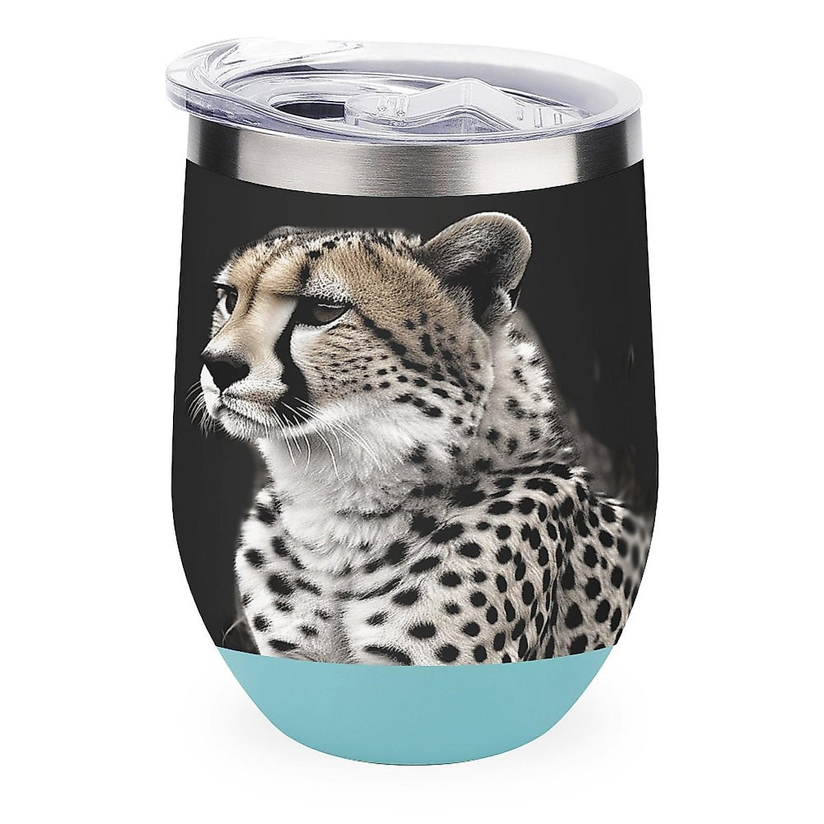 Stainless Steel Insulated Cup, Cheetah Print 304 Stainless Steel, Smooth Round Rim Ideal for Office, Home, And Gift Giving