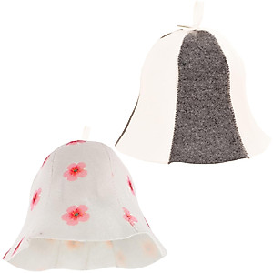 SHITOOMFE Wool Sauna Hat Sauna Hat, Felt Banya Hat, 7.1x9.8 inch Wool Sauna Hat, Sunproof Breathble Sauna Hat for Women Men, Vaporarium Bath Sauna Accessories Style 1