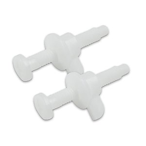 Toilet Seat Parts Including Screw and Nut For Top Mount Toilet Seat Hinges, White Plastic