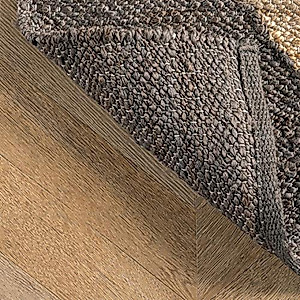 nuLOOM Pandora Diamond Jute Area Rug, 6' x 9', Black