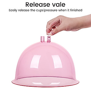 Titoe Buttocks Vacuum Cups 180mL Vacuum Therapy Cupping Machine Accessories Butt Suction Cups with Y-Hose,A Pair