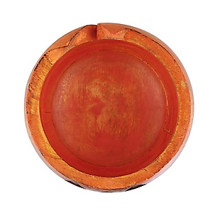 Halloween Decorations Wooden Yarn Bowl Knitting Bowl Large Crochet Yarn Holder YBPMNW Handmade Crocheting Accessories and Supplies Organizer 7 x 4"