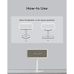 MARBLEHOLIC Emberton Speaker Stand(Satin Gold), for Marshall emberton Speaker, Opticaml Sound Quality, Width 5.35inch Height 3.94inch, Compact Size, Stylish Home Audio Setup, luxurios Matte Color