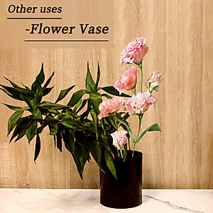 CrafArcher Large Kitchen Utensil Holder, 360° Rotating Plastic Utensil Caddy, Countertop Utensil Tools and Gadgets Organizer-Black 5.7" D x 6.5" H