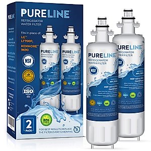 Pureline 9690, LT700P Replacement for LG LT700P, Kenmore Elite 9690, Kenmoreclear 46-9690, ADQ36006101, HDX FML-3, Refrigerator Water Filter - Reduces Bad Taste & Odor