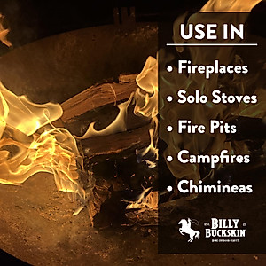 18 LB. Mesquite Firewood & Fatwood Firestarter, Aromatic & Seasoned Wood Logs, Fire Wood Fire Logs Perfect Fire Starter for Fire Pit, Fireplace, Campfires & Outdoor BBQ Grilling by Billy Buckskin Co.